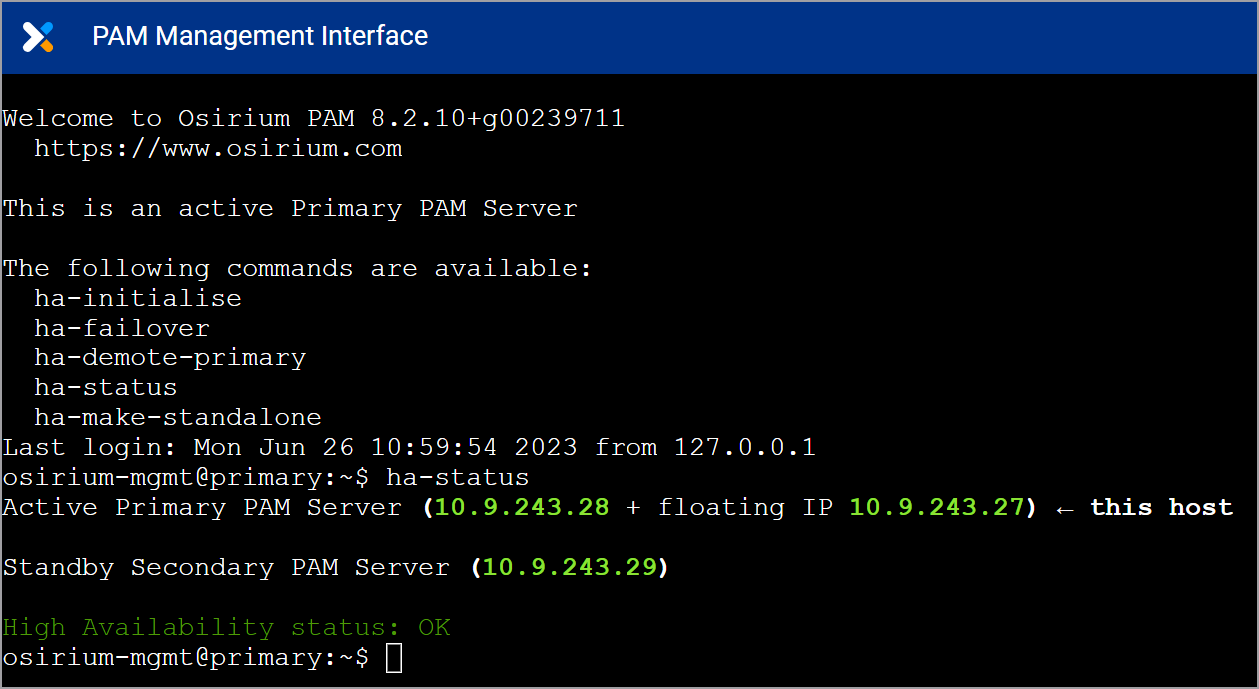 (8.2.11) Managing HA Server States - Osirium PAM Guide (8.2.11)